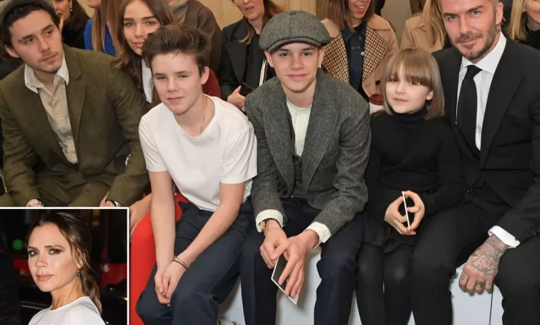 BECK TO THE FUTURE The Beckhams pose for family photo in the Cotswolds ...