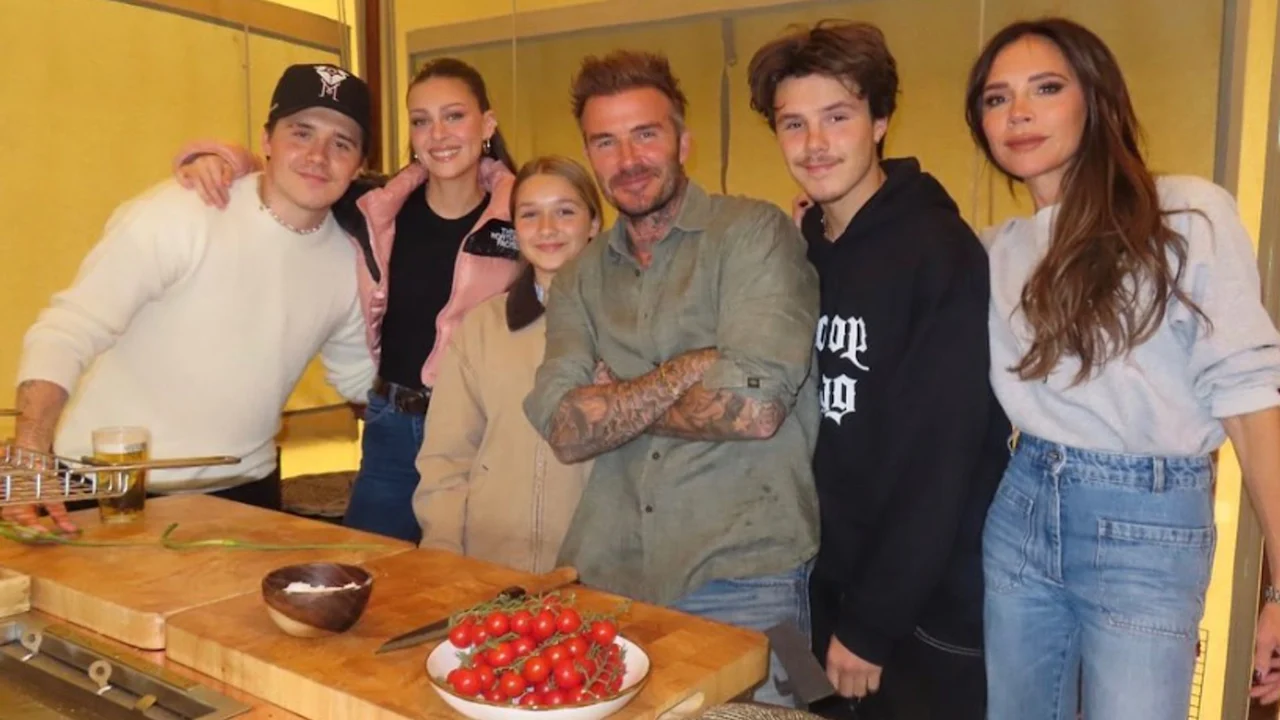 David Beckham shares unearthed family photo with Victoria and four kids ...
